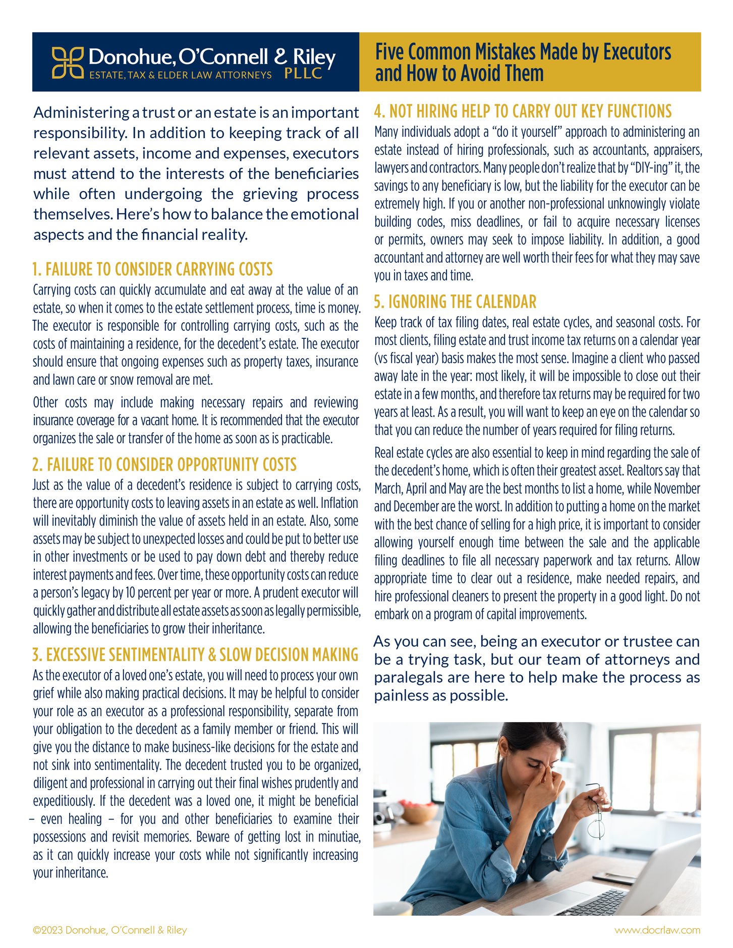 Five Common Mistakes Made By Executors and How to Avoid Them